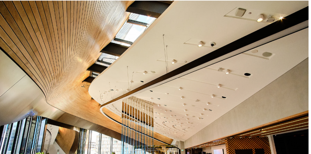Rockfon high performance ceilings complete state-of-the-art SamsungKX ...